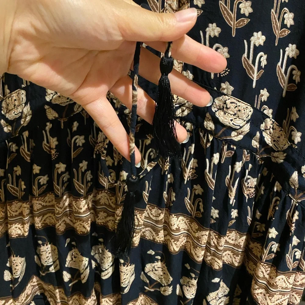 Spell | Dresses | Spell Boho Bohemian Floral Mini Dress Size Xs | Poshmark